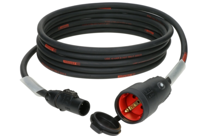 Klotz TITANEX H07RN-F power cable 3G 2.5 mm²powerCON TRUE1 - Schuko F ...