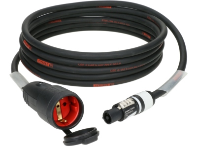Klotz TITANEX H07RN-F power cable 3G 2.5 mm²powerCON B - Schuko F - 5 m ...