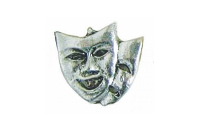 Pin Theatrical Masks - Insignă cu Simbolul Teatrului - SoundCreation